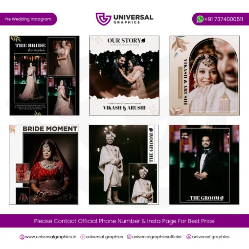 Pre Wedding Instagram Post Design | Universal Graphics