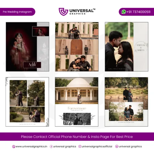 High Quality Wedding & Pre-Wedding Instagram Post Design
